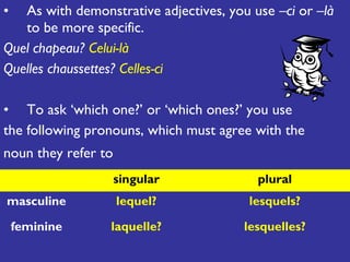 Demonstrative adjectives and pronouns | PPT