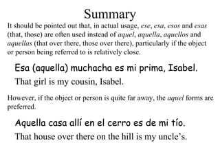 Demonstrative adjectives and pronouns | PPT