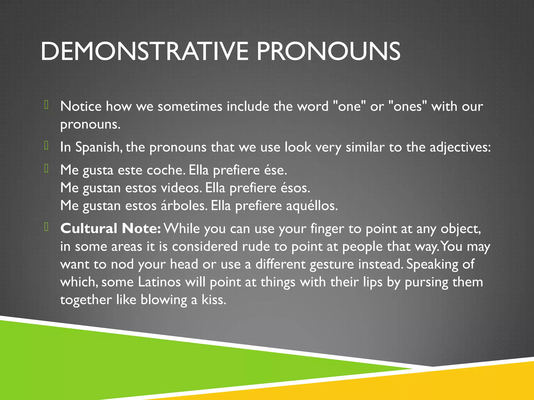 Demonstrative adjectives vs | PPT