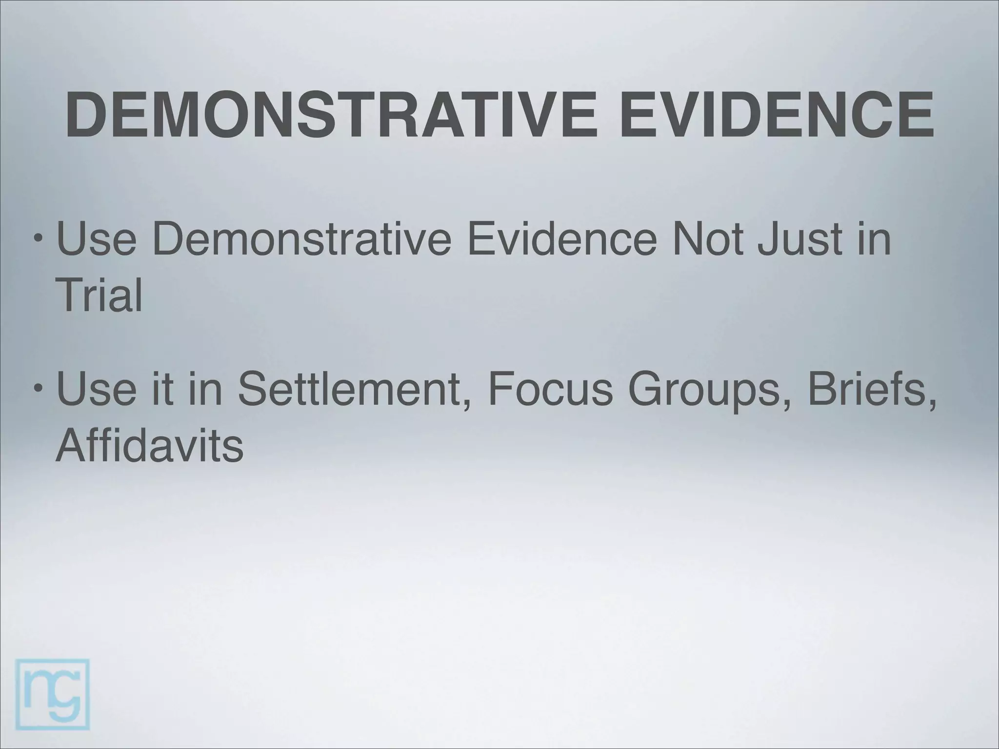 Demonstrative Evidence For Personal Injury Cases | PDF