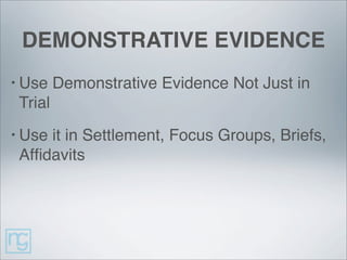 Demonstrative Evidence For Personal Injury Cases | PDF