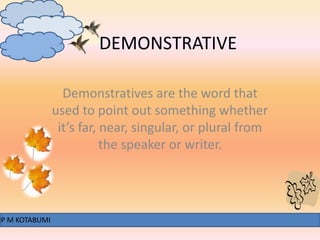 Power Point Demonstrative marlina | PPTX