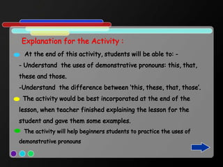 interactive activity_Demonstrative pronouns | PPT