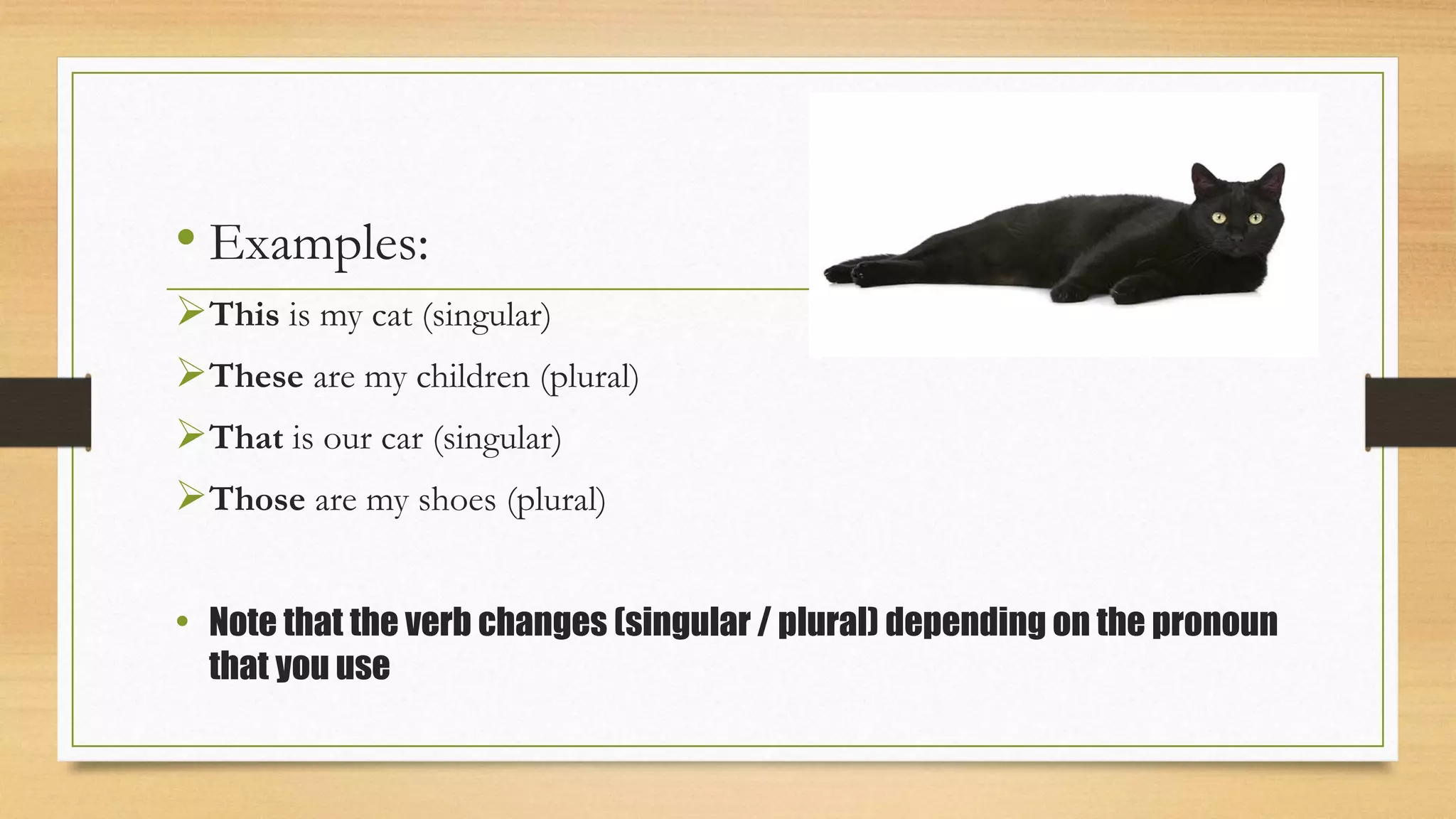 Demonstrative pronouns | PPTX