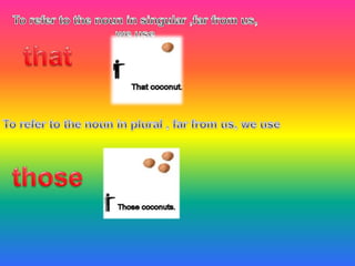 Demonstrative pronouns this that these those | PPT