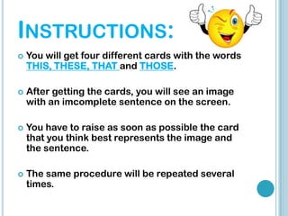 Demonstratives Pronouns Game | PPTX