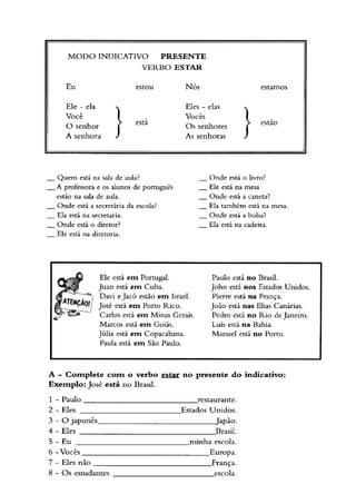 Demonstrativos estar dar ir | PDF