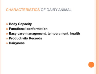 Demo of ideal dairy animal | PPT