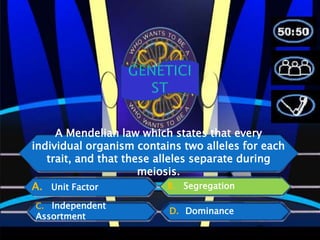 Gamified Intro to Genetics | PPTX