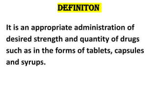 DEMONSTRATIO ON ADMINISTRATION OF ORAL MEDICATIONS | PPTX