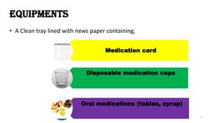 DEMONSTRATIO ON ADMINISTRATION OF ORAL MEDICATIONS | PPTX