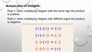 Integers and Operation of Integers | PPTX