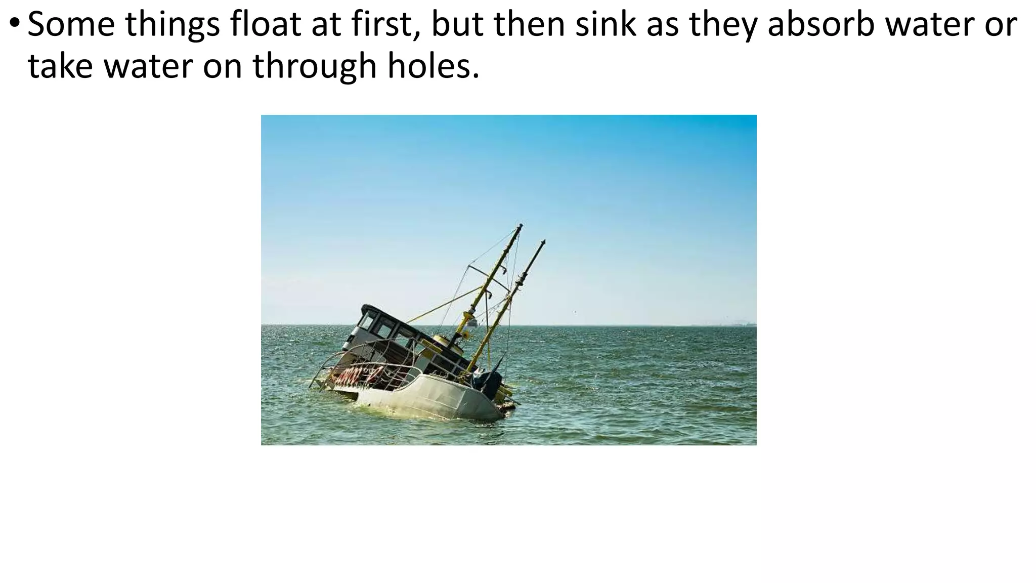 Materials that float and sink | PPTX
