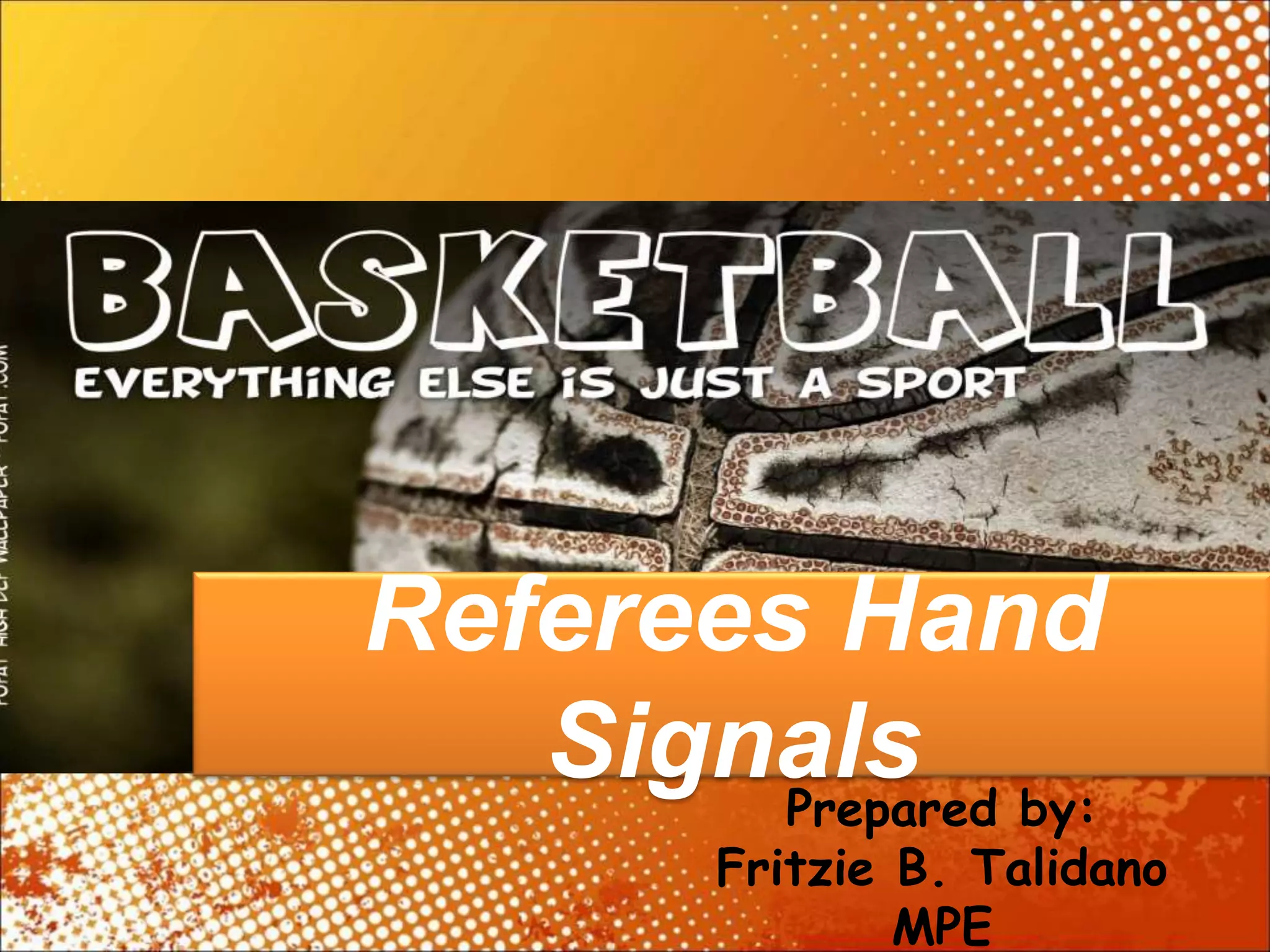 Basketball Referee Hand Signals Ppt at Olivia Breillat blog