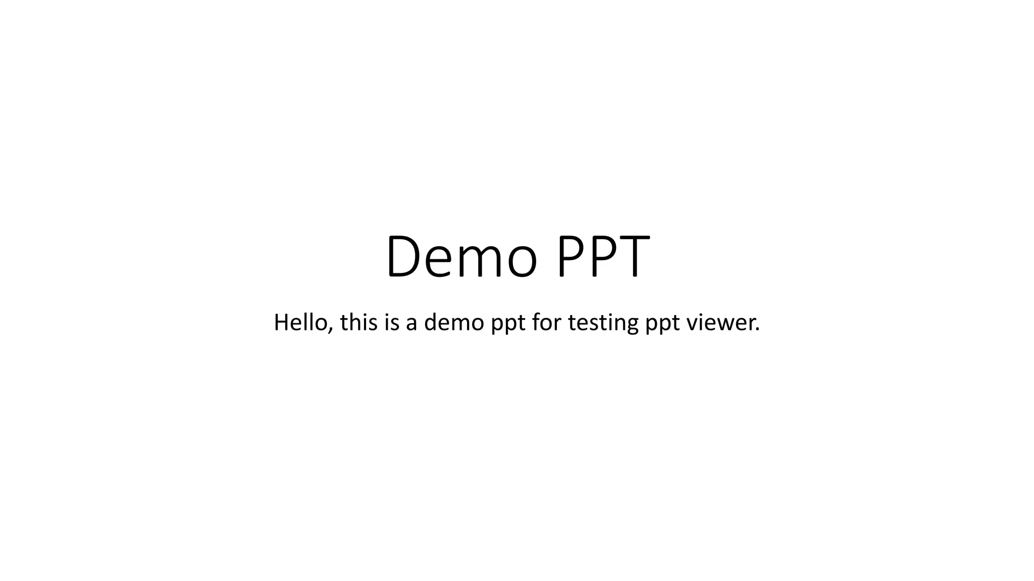 Demo ppt | PPT