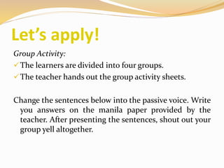 Active and Passive Voice - Junior High School English 9 (Powerpoint ...