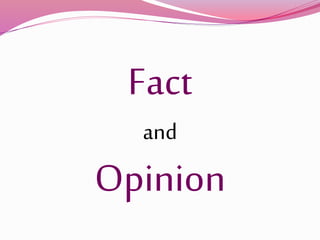Fact and Opinion - Junior High School English 9 (Powerpoint ...