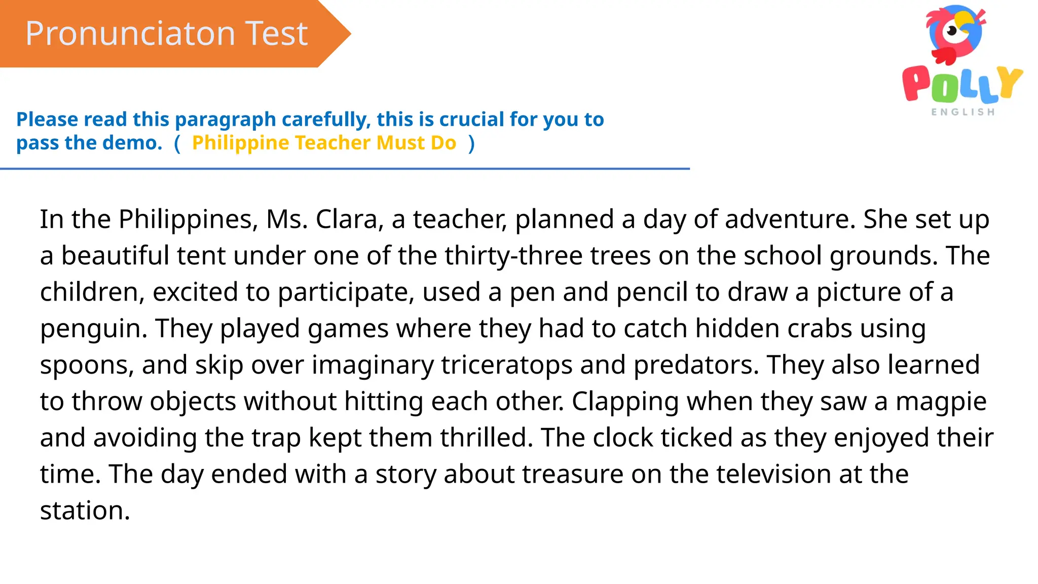 DEMO ESL TEACHER FOR POLLY ENGLISH DEMONSTRATION | PPTX