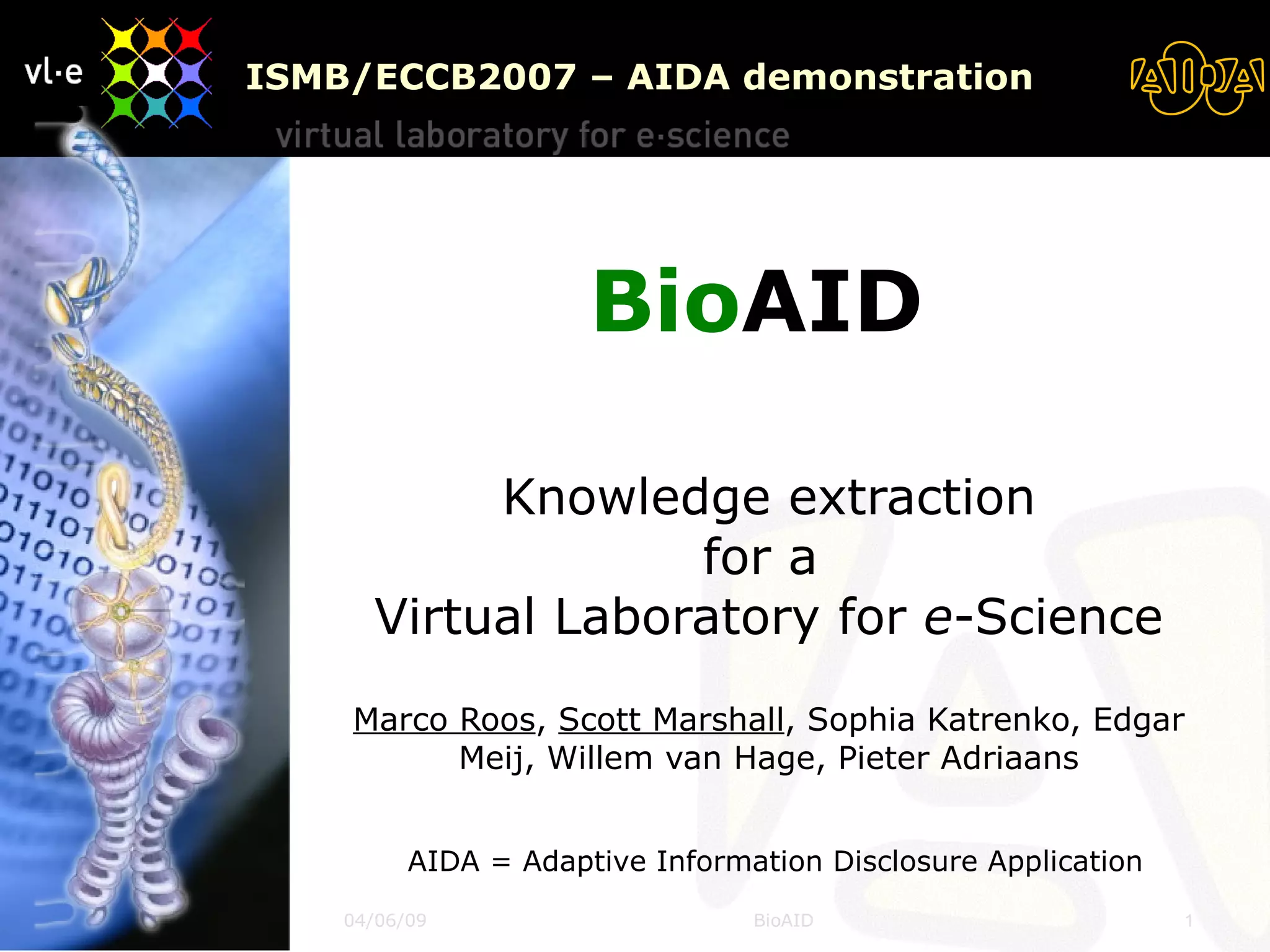 Demo Presentation ISMB/ECCB 2007 | PPT