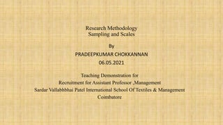Research Methodology Sampling Scales | PPT