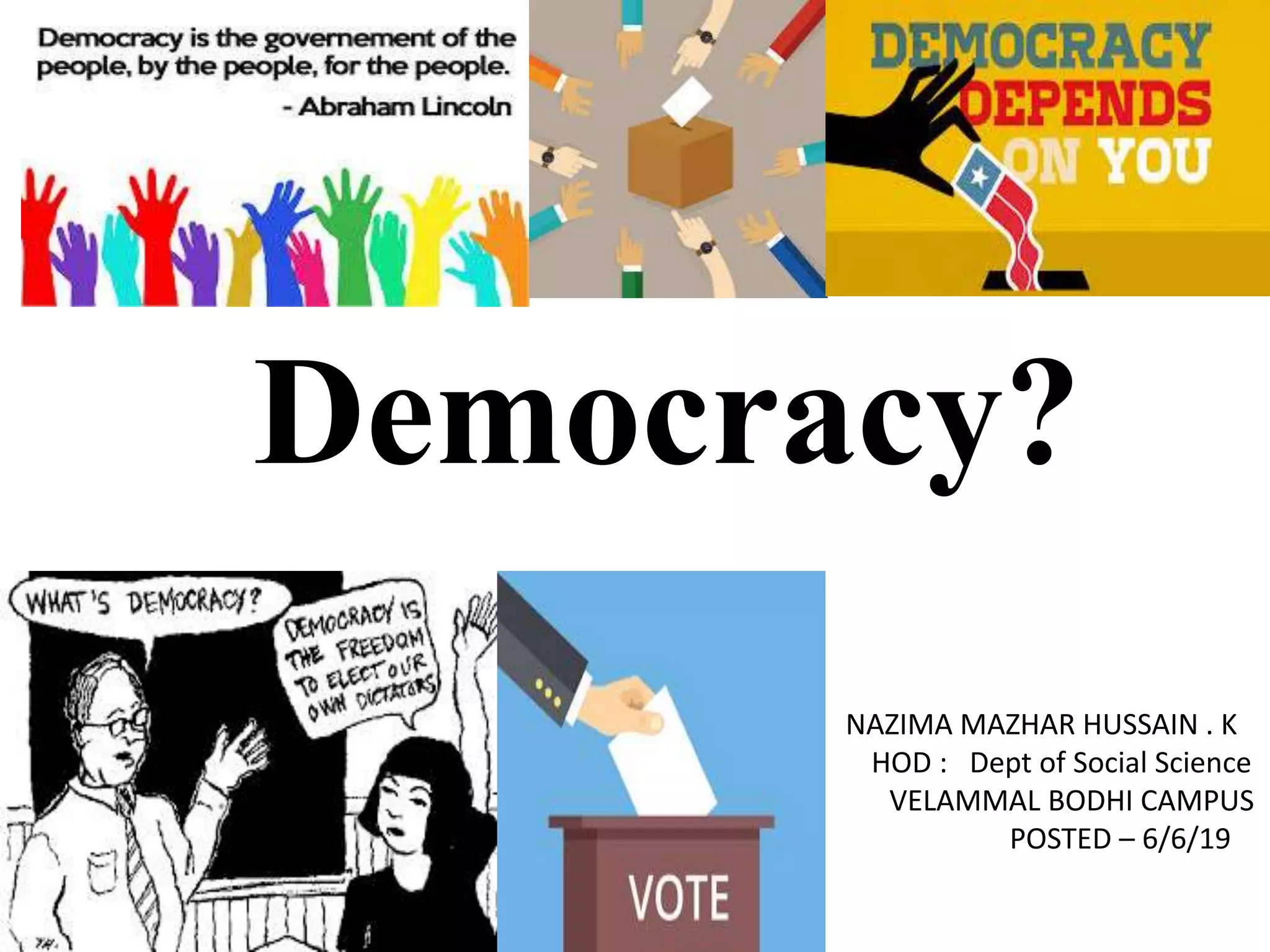 Democracy- class 9 - CBSE | PPTX