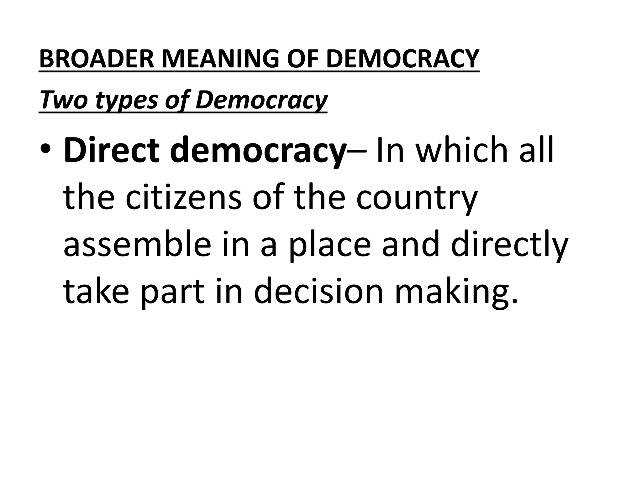Democracy- class 9 - CBSE | PPTX