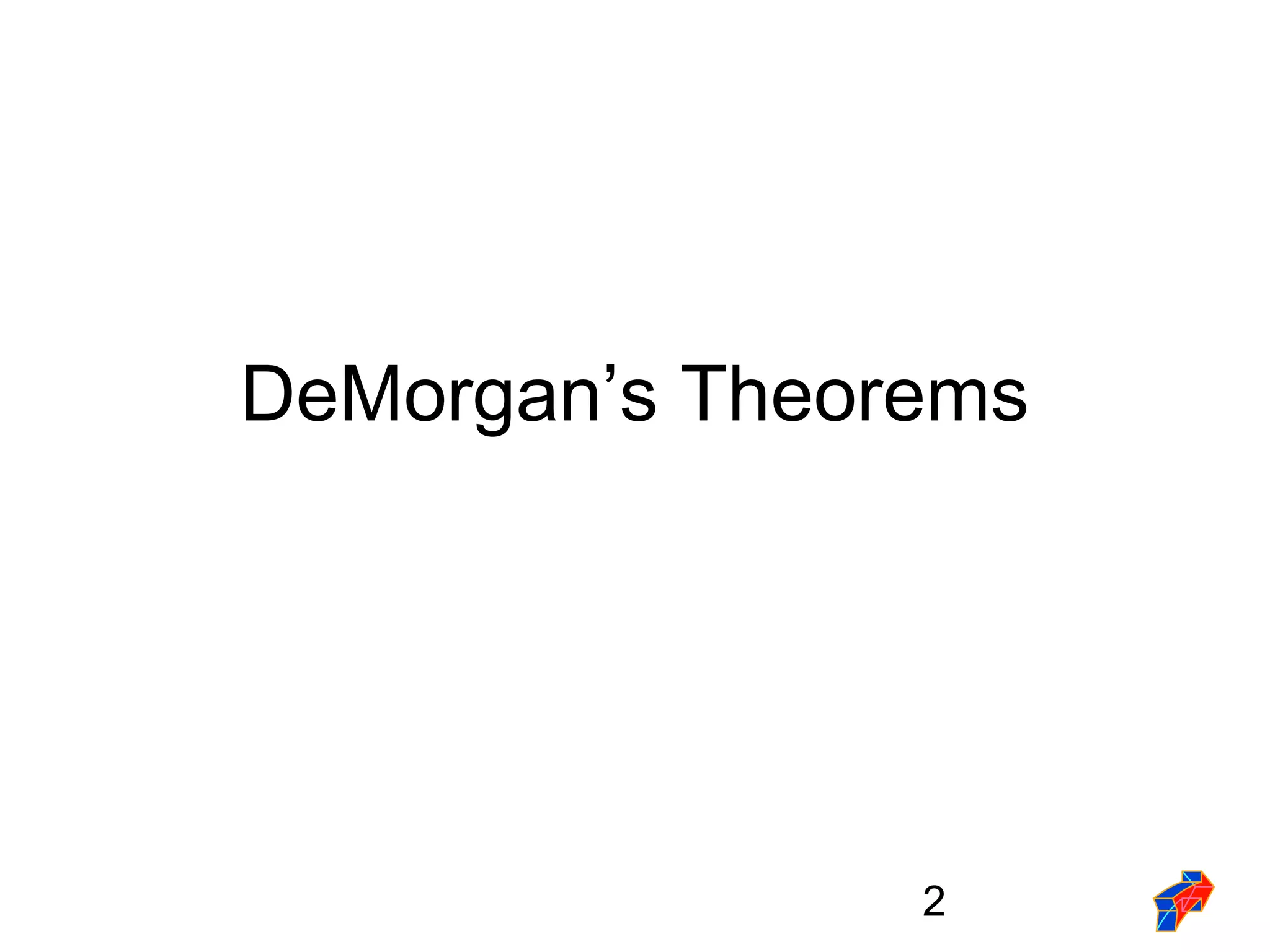 De Morgan Theorem B[1] | PPT
