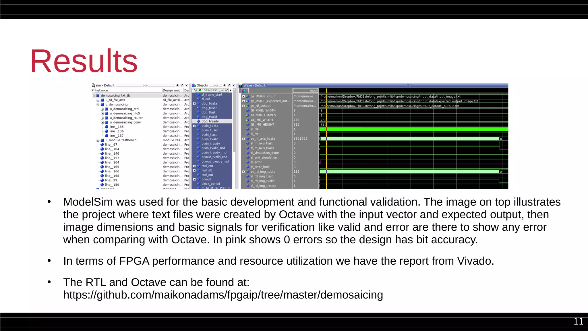 Demosaic RTL for ISP workflow | PDF