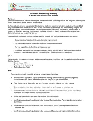 Demonstration schools description | DOC