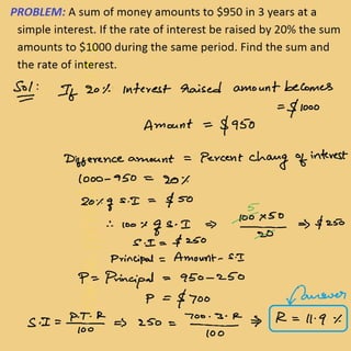 Tutorial Simple interest | PDF