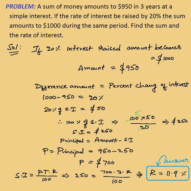 Tutorial Simple interest | PDF