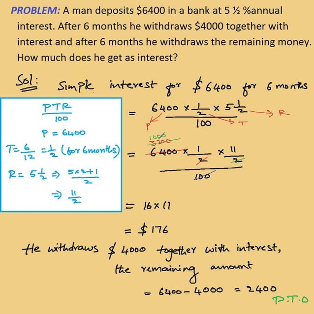Tutorial Simple interest | PDF
