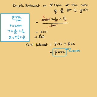 Tutorial Simple interest | PDF