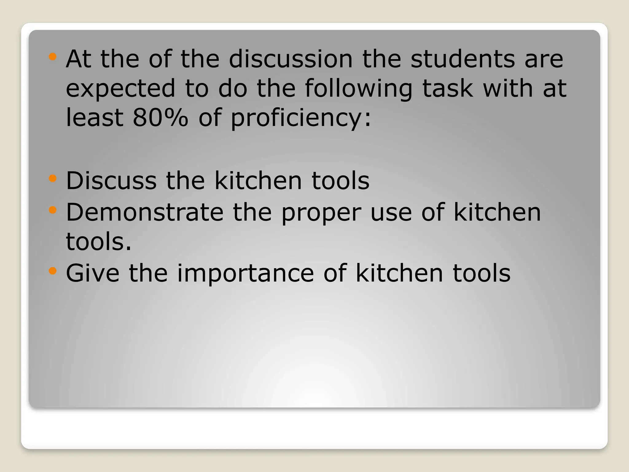 suggested topic to demonstrate in TLE that might help | PPT