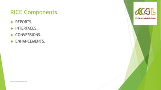 Introduction to Oracle Apps Technical | PPTX