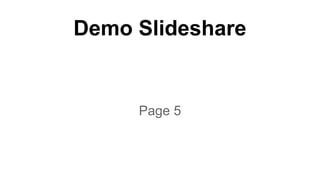 Demo slideshare | PPT