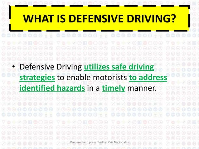 Defensive Driving | PPTX