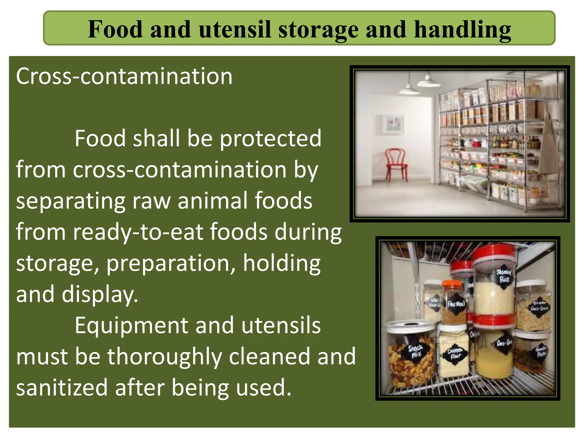 proper food handling, food safety, and sanitation practices | PPTX