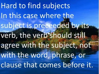 subject verb agreement developmental reading | PPTX