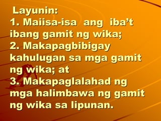 Gamit ng Wika | PPTX