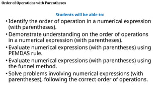Mastering Order of Operations with Parentheses: PEMDAS Explained for ...