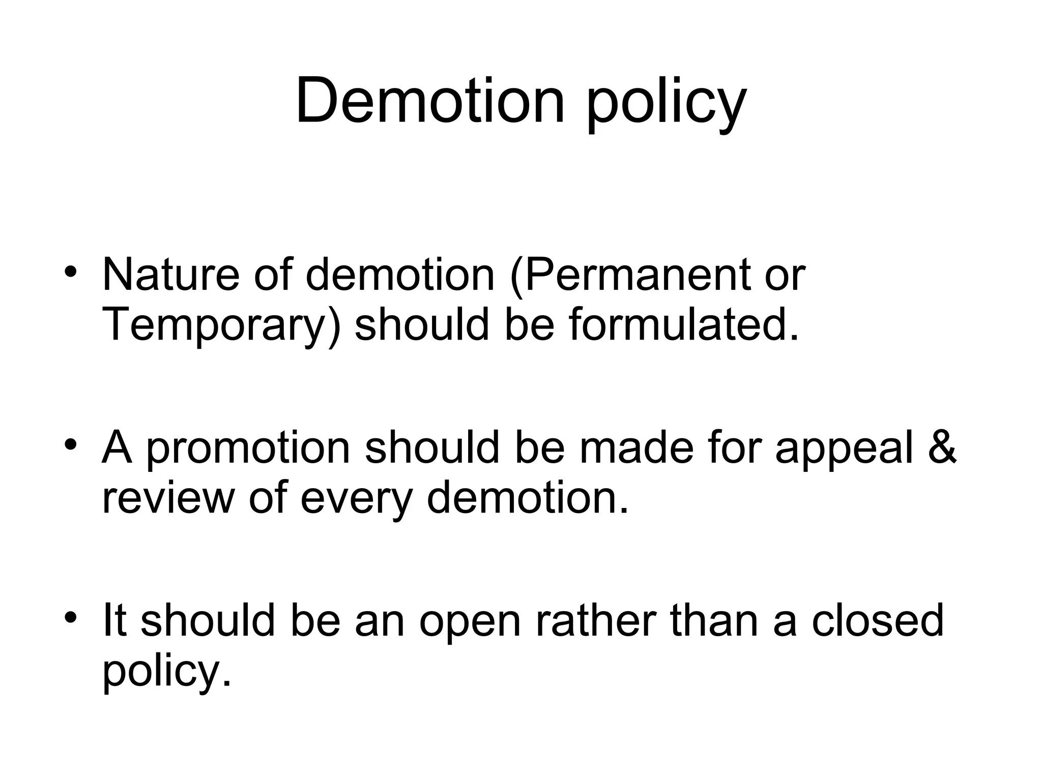 Demotion | PPT