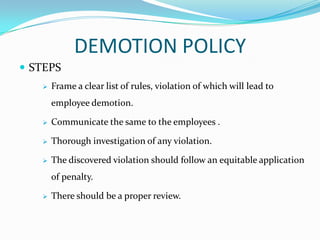 Demotion And Separation | PPT