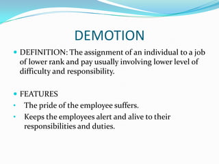 Demotion And Separation | PPT