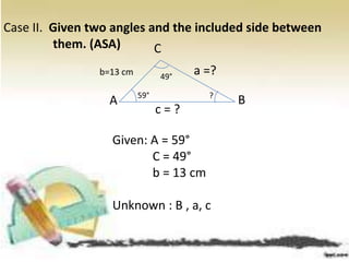 Law of Sines ppt | PPTX