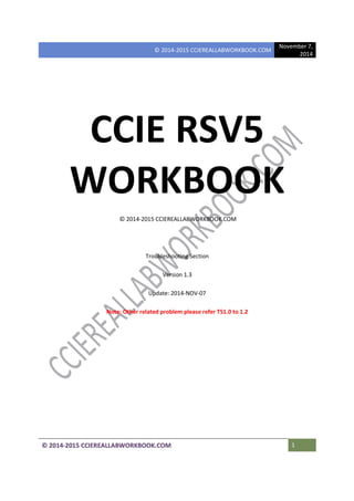 CCIE Real LAB TS 1.3 CCIEREALLABWORKBOOK.COM | Computer Networking ...