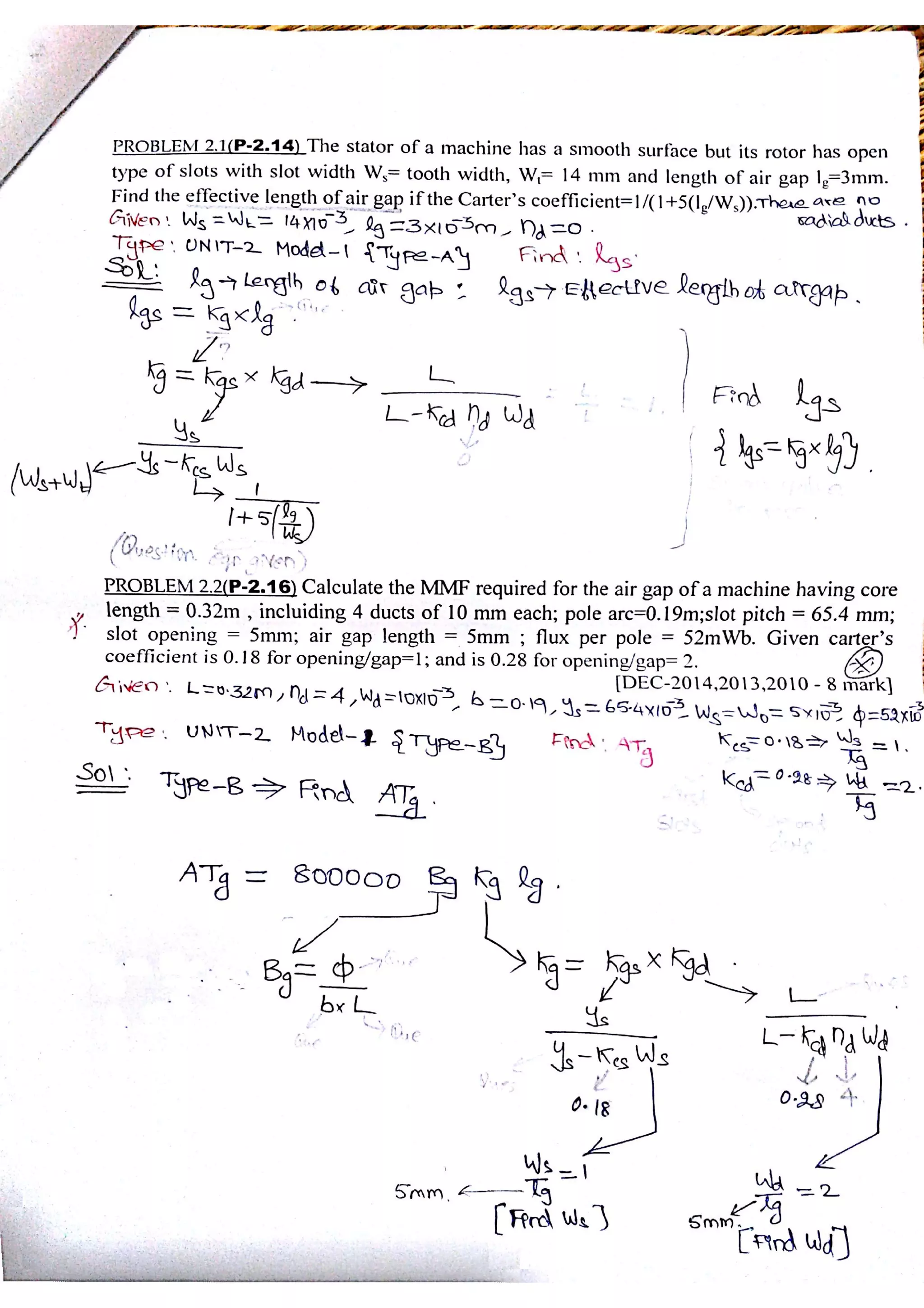 Design of Electrical Machines Problems & Solutions | PDF