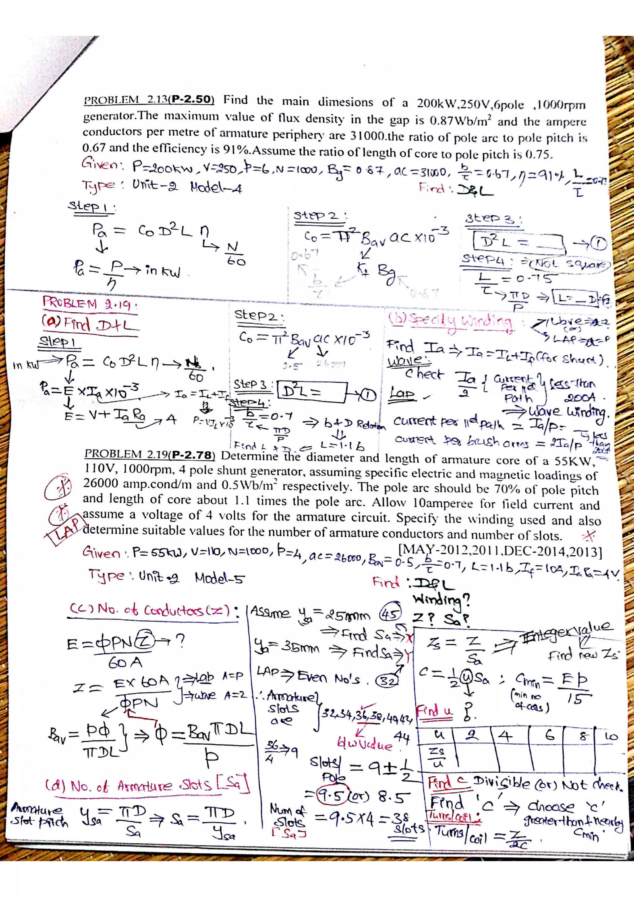 Design of Electrical Machines Problems & Solutions | PDF
