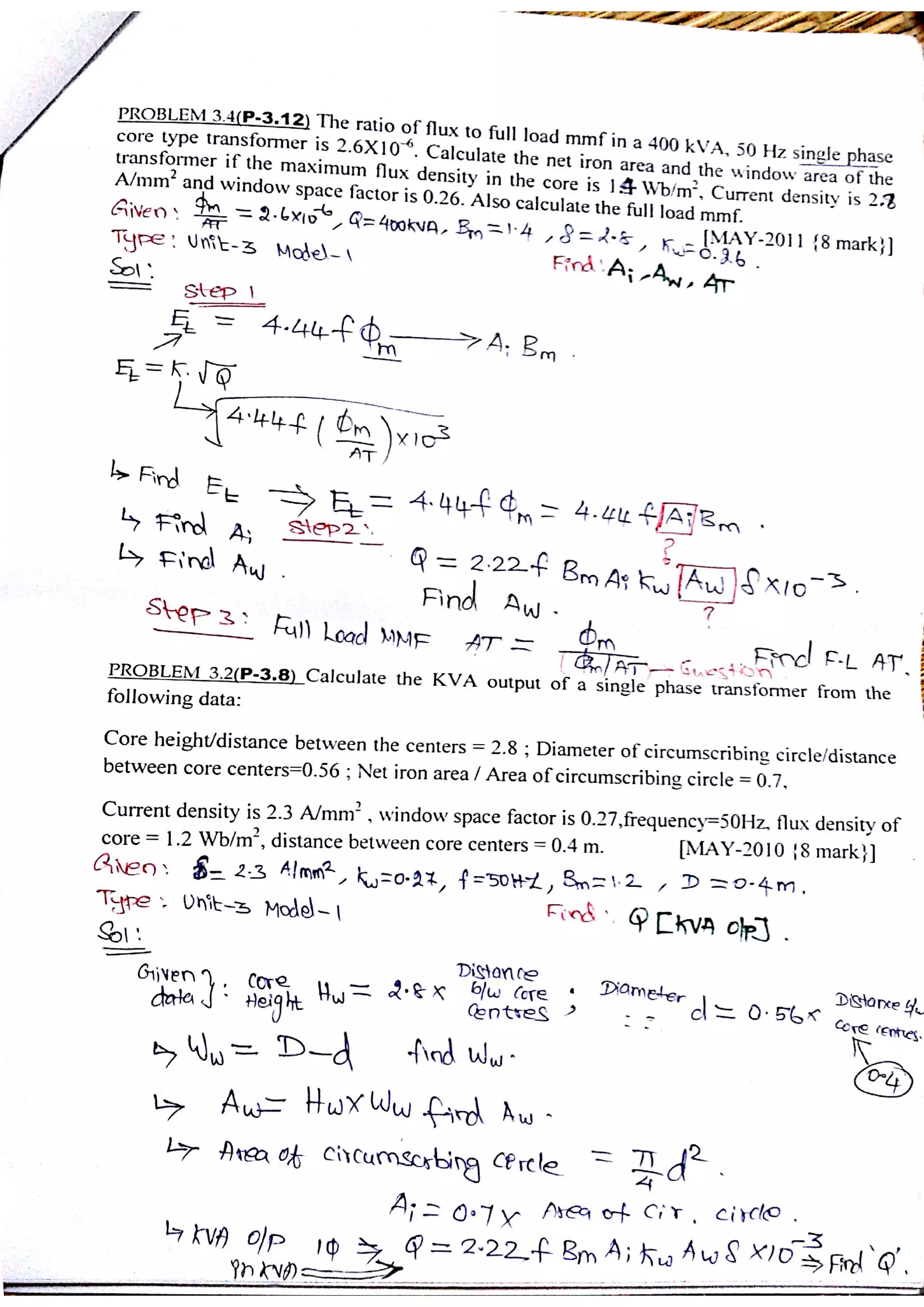 Design of Electrical Machines Problems & Solutions | PDF