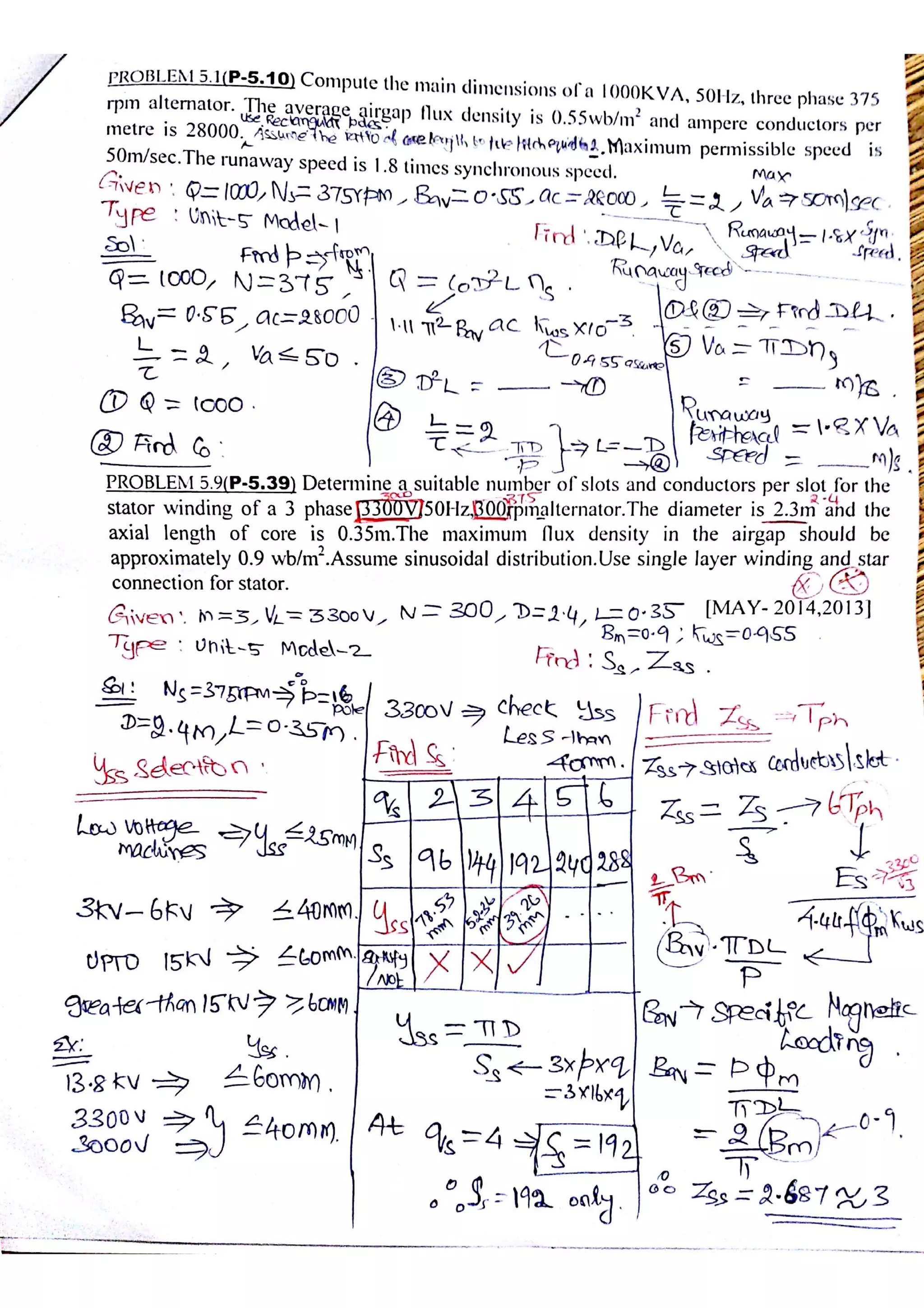 Design of Electrical Machines Problems & Solutions | PDF